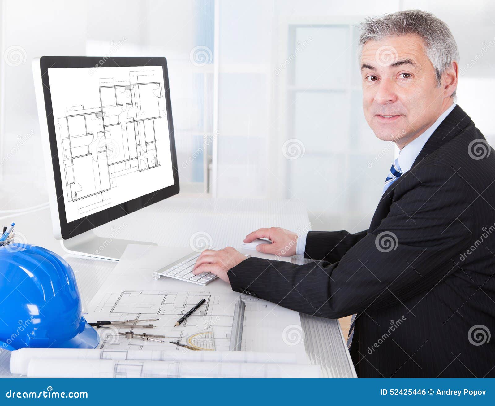 Mature Architect Male Working at the Desk Stock Photo - Image of ... Mature Architect Male Working at the Desk Stock Photo - Image of ...