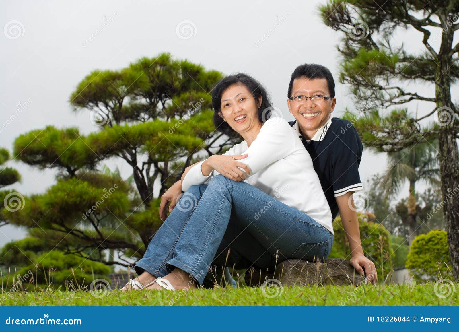 Mature Asian spouse couple stock photo. Image of adult - 18226044