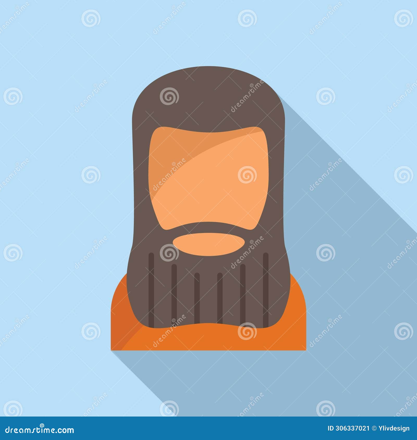 Mature Beard Man Icon Flat Vector. Portrait Male Stock Illustration ...