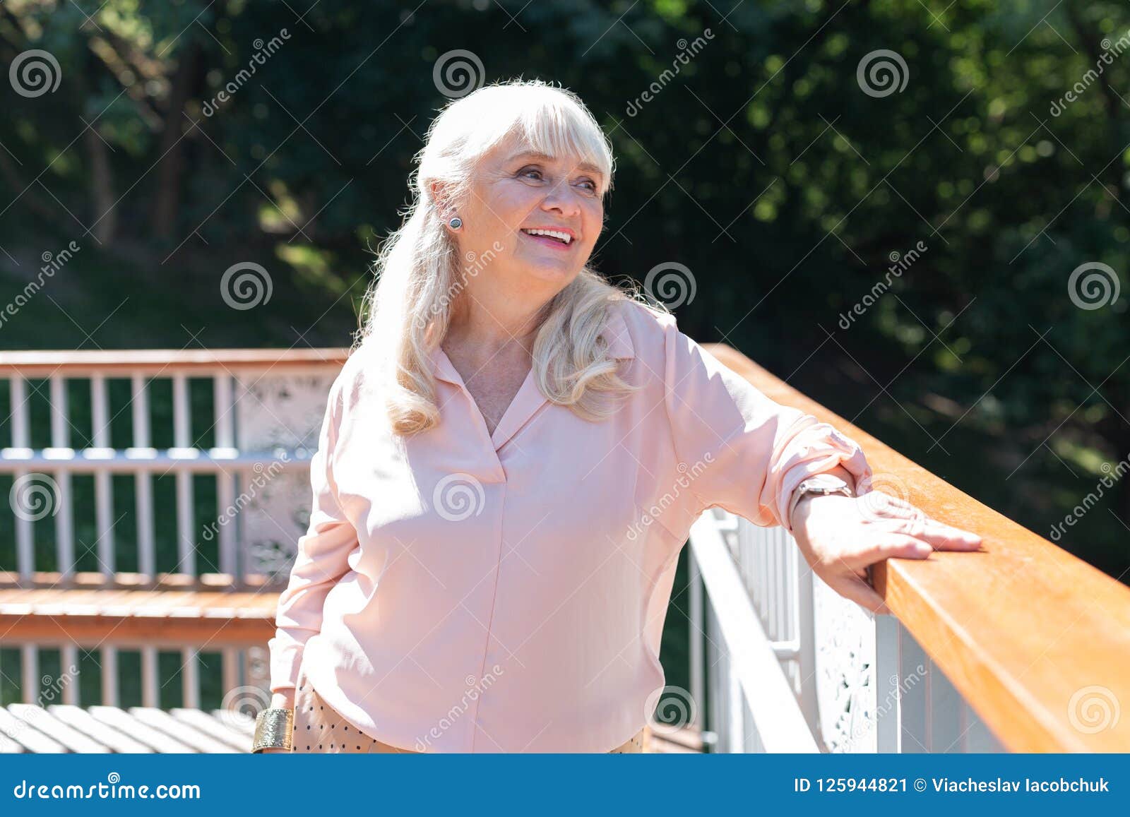 Happy Senior Female Person Enjoying Her Walk Stock Image - Image of ... Happy Senior Female Person Enjoying Her Walk Stock Image - Image of ...