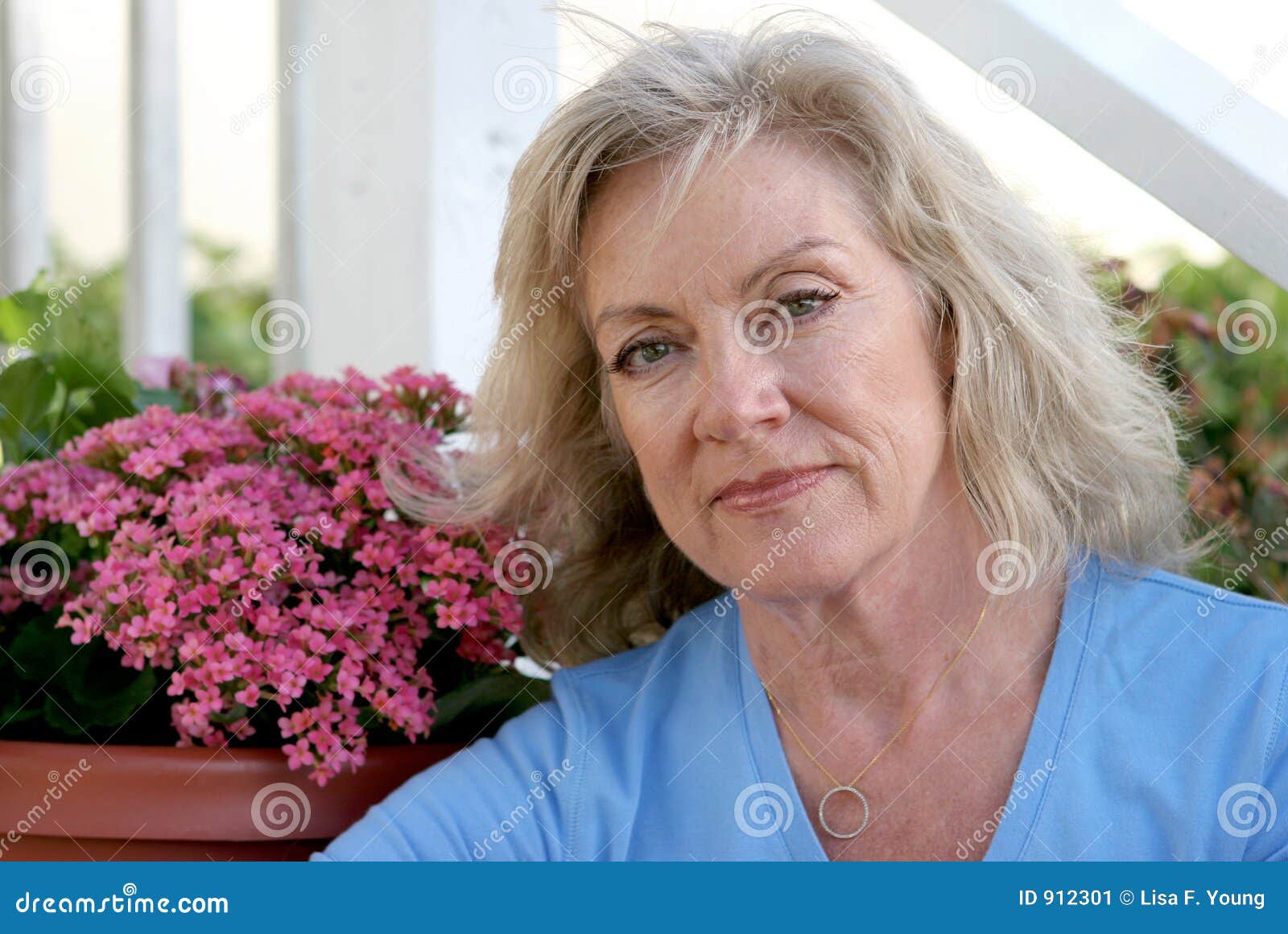 Mature Beauty - Concerned stock image. Image of blond, leisure - 912301