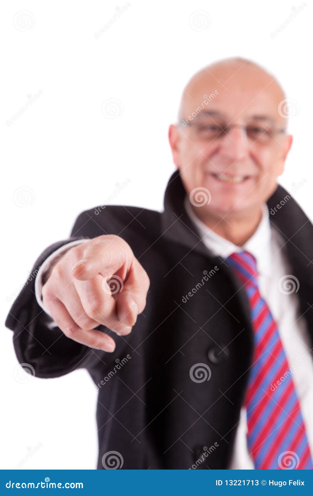 Mature Business Man Pointing Forward Stock Image - Image of casual ...