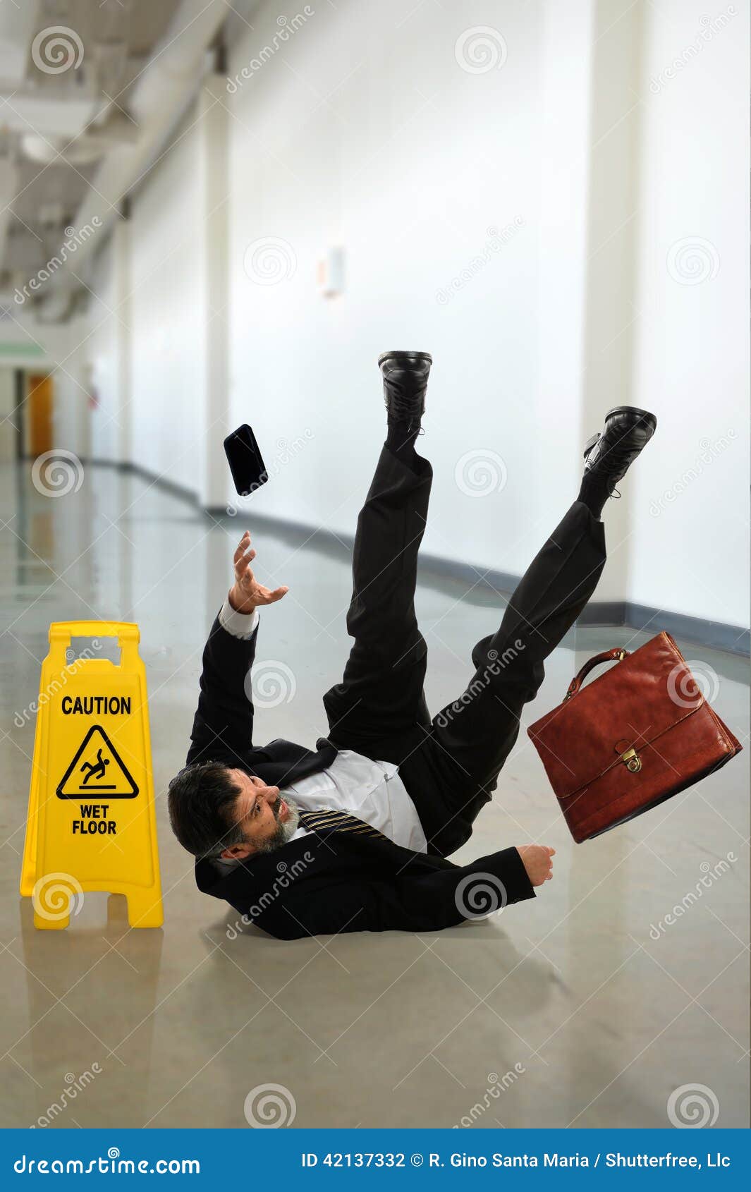 Mature Businessman Falling stock photo. Image of building - 42137332