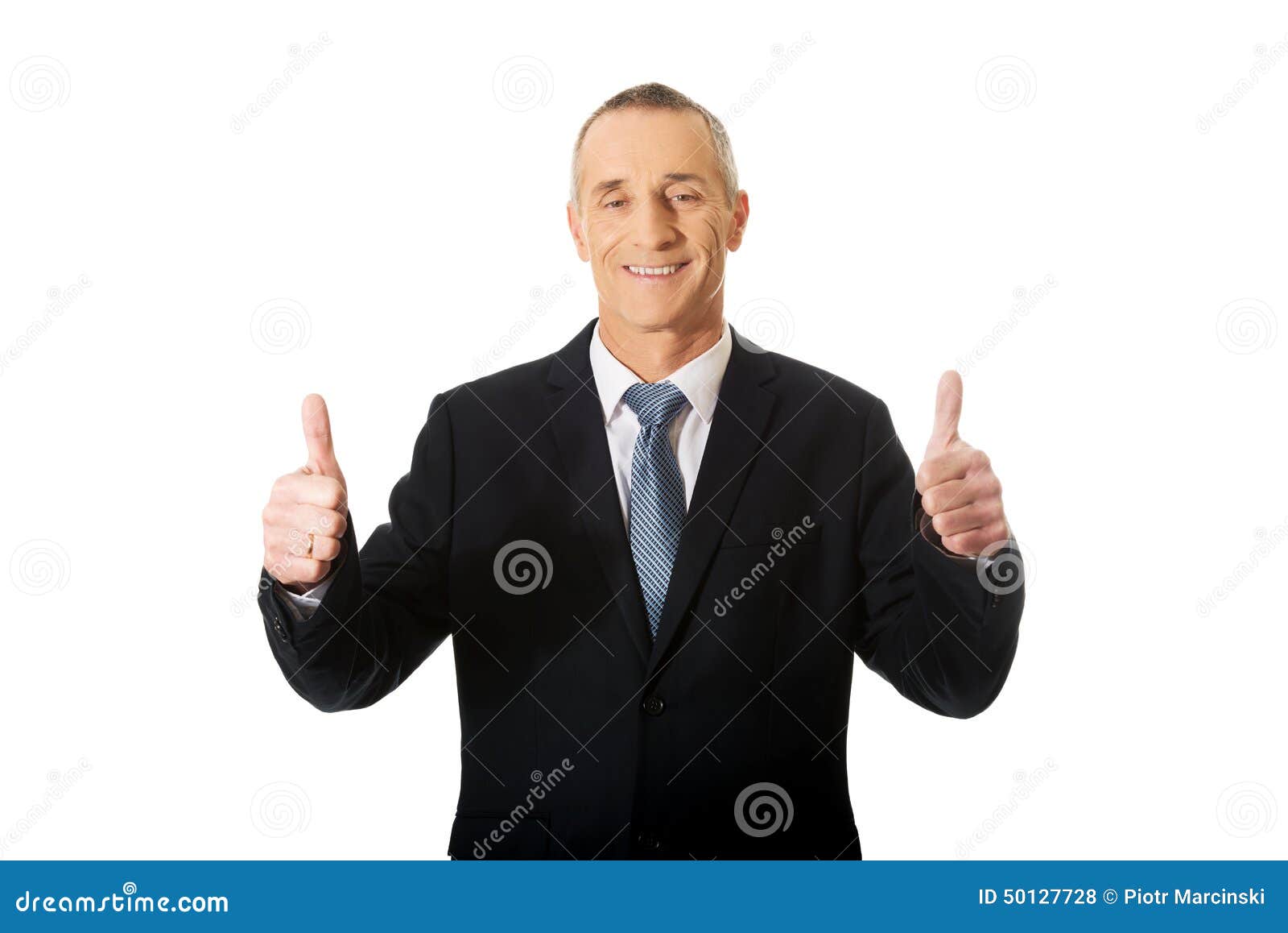Mature Businessman Gesturing Ok Sign Stock Photo - Image of isolated ...