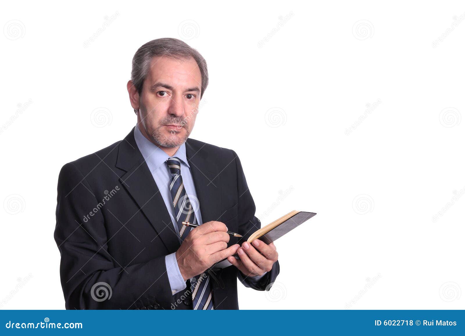 Mature Businessman Taking Notes Stock Photo - Image of ambition, adult ...
