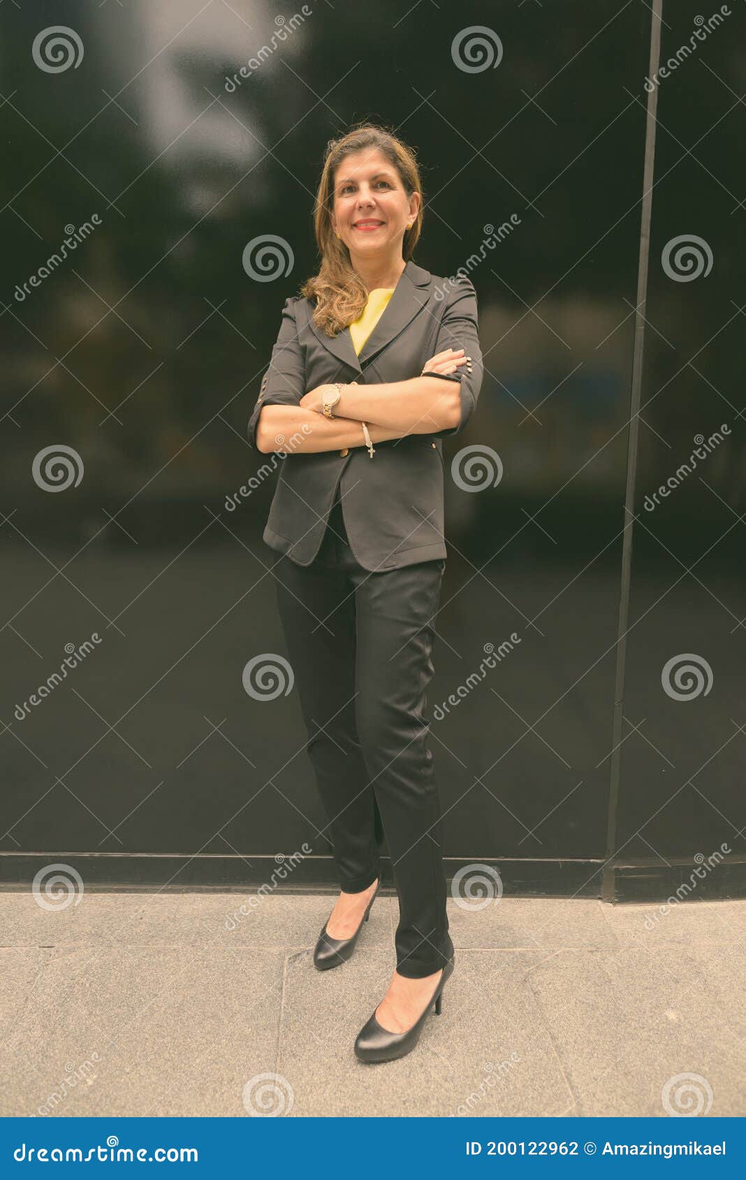 Mature Businesswoman Exploring The City Of Bangkok Thailand Stock