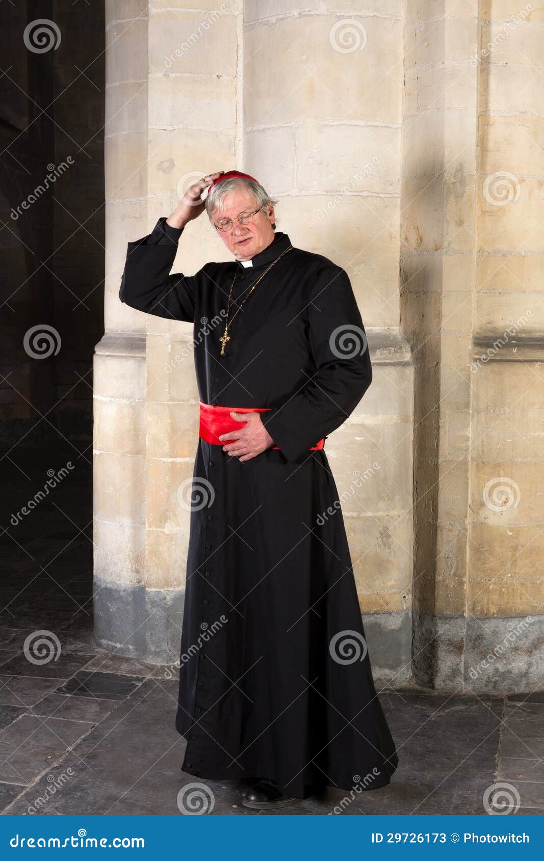 Cardinal with zucchetta stock image. Image of catholicism - 29726173