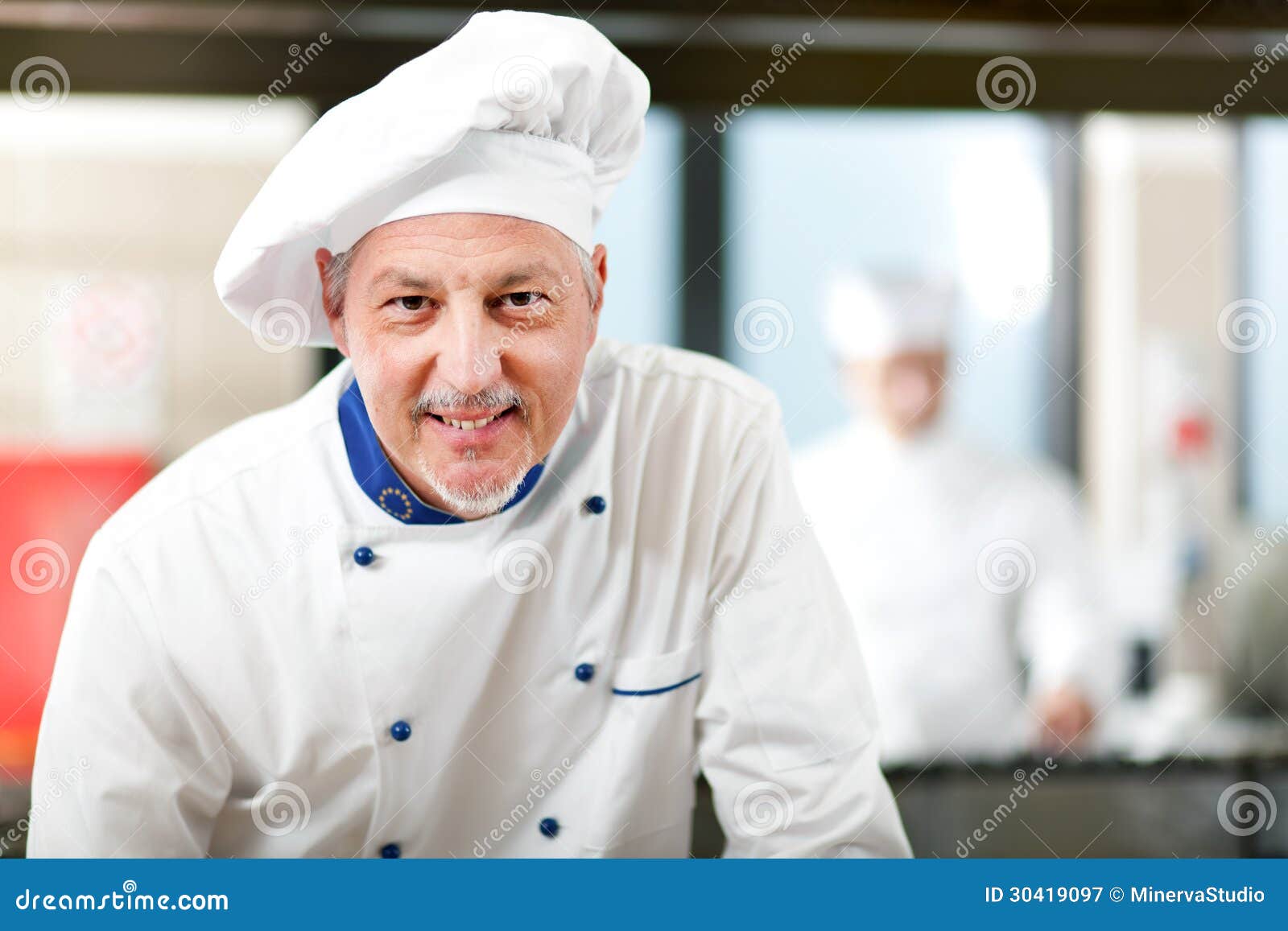 Mature chef portrait stock image. Image of person, confident - 30419097