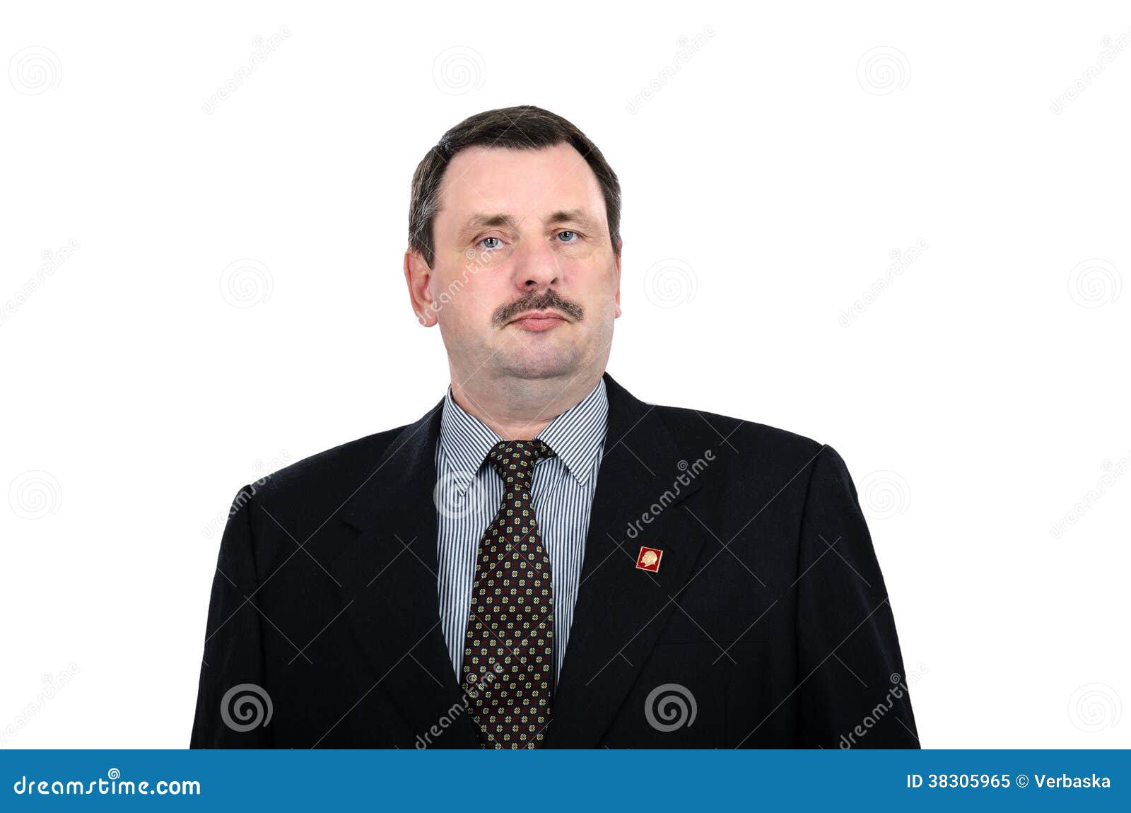 Mature Communist with Lenin Badge Stock Image - Image of favour, soviet ...