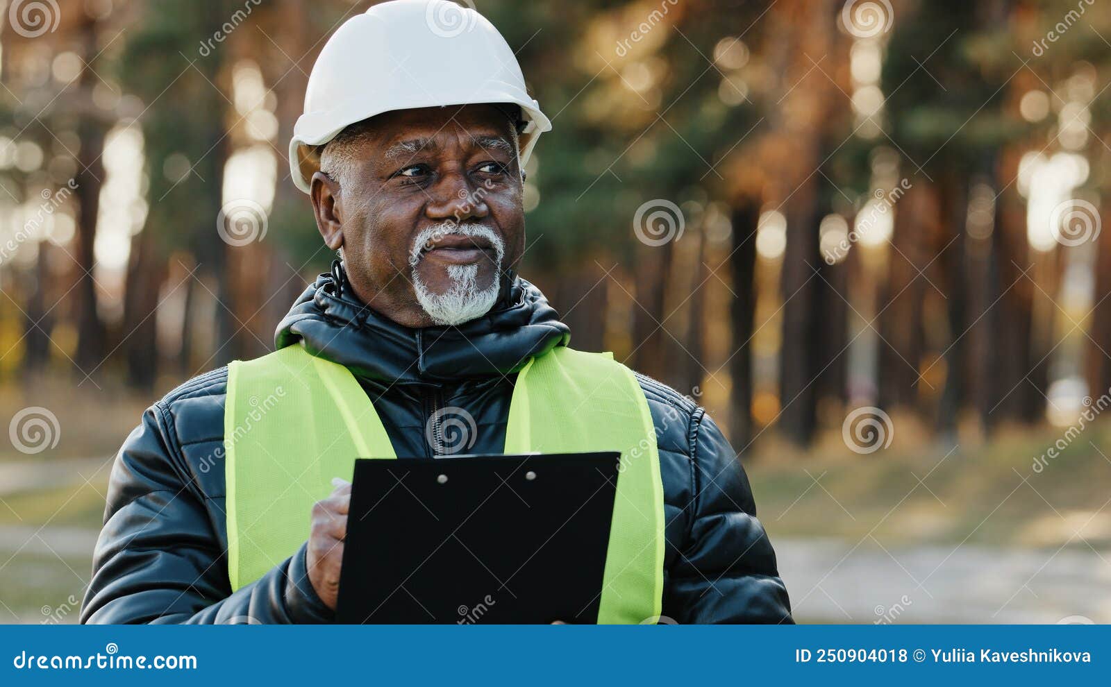 Mature Concentrated Forestry Engineer Technician Forester in Protective ...