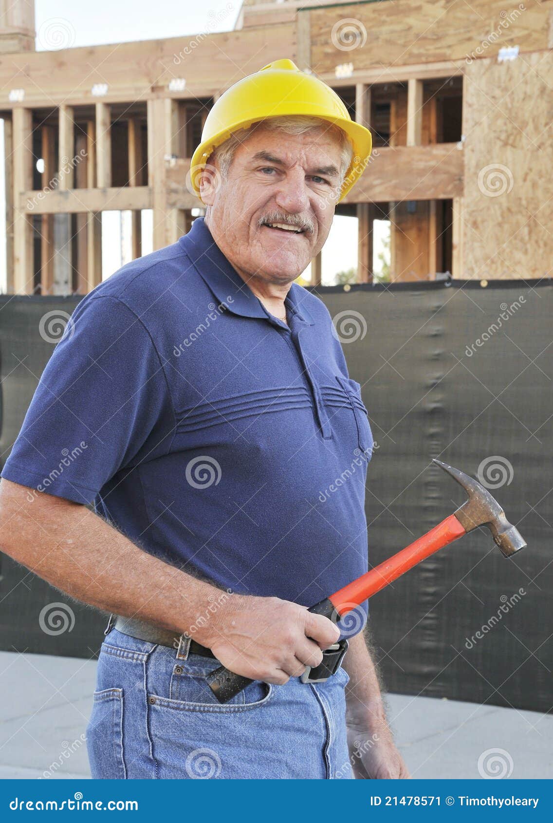 Mature Construction Worker stock image. Image of builder - 21478571