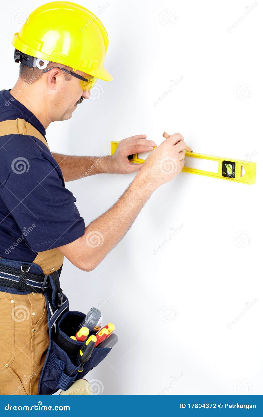 Mature contractor stock photo. Image of labor, mesuring - 17804372