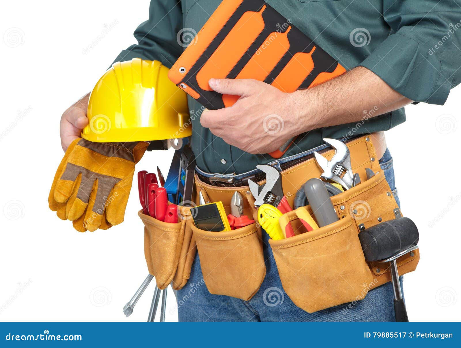 Mature Contractor and Notebook Stock Image - Image of electronics ...