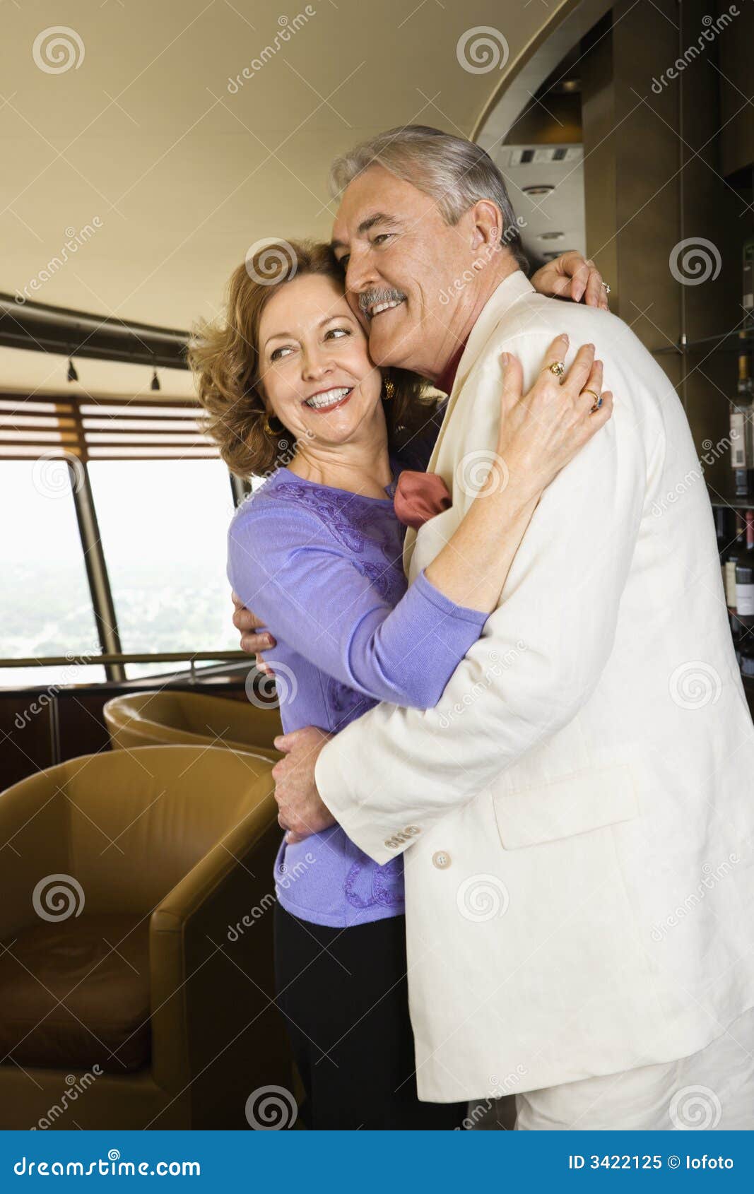 Mature couple embracing. stock image. Image of male, middle - 3422125