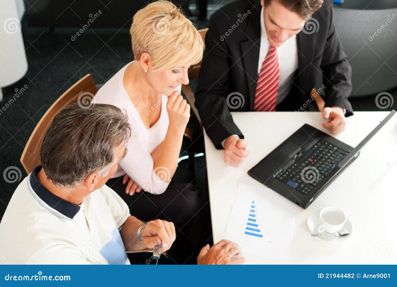 Mature Couple with Financial Consultant Stock Photo - Image of female ...