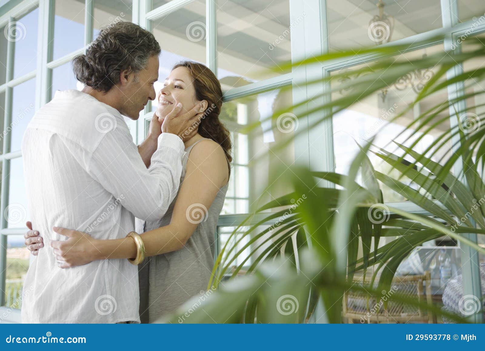 Mature Couple Hugging at Home. Stock Photo - Image of affection, estate ...
