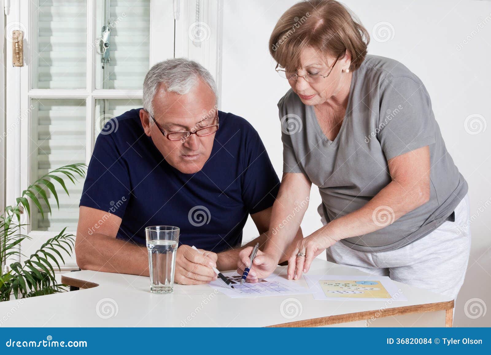 Mature Couple Playing Scrabble Game Stock Photo - Image of activity ...