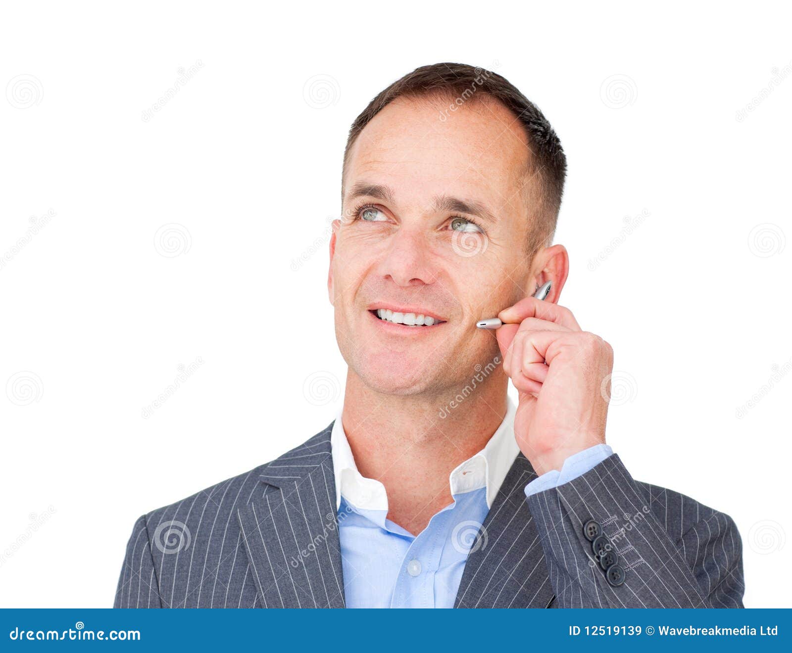 Mature Customer Service Agent Talking on Headset Stock Image - Image of ...
