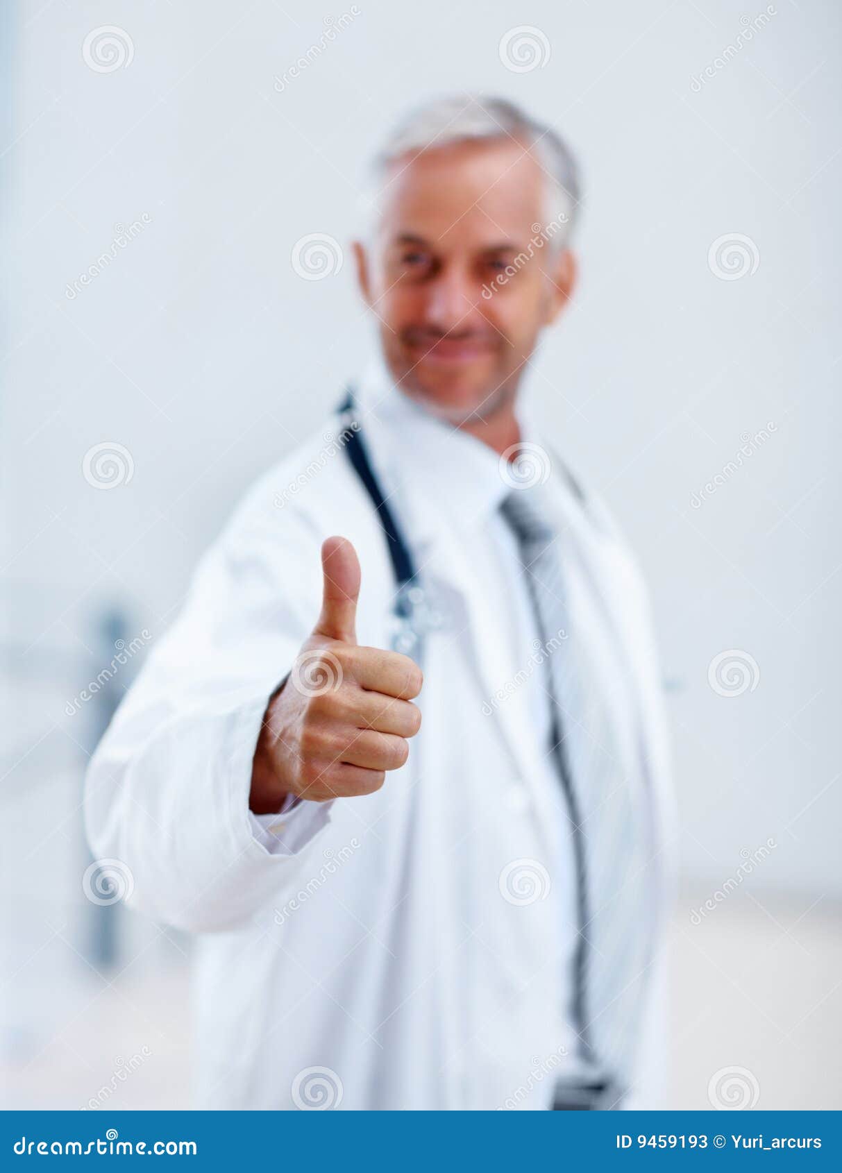 Mature Doctor Showing a Success Sign Stock Image - Image of gesture ...