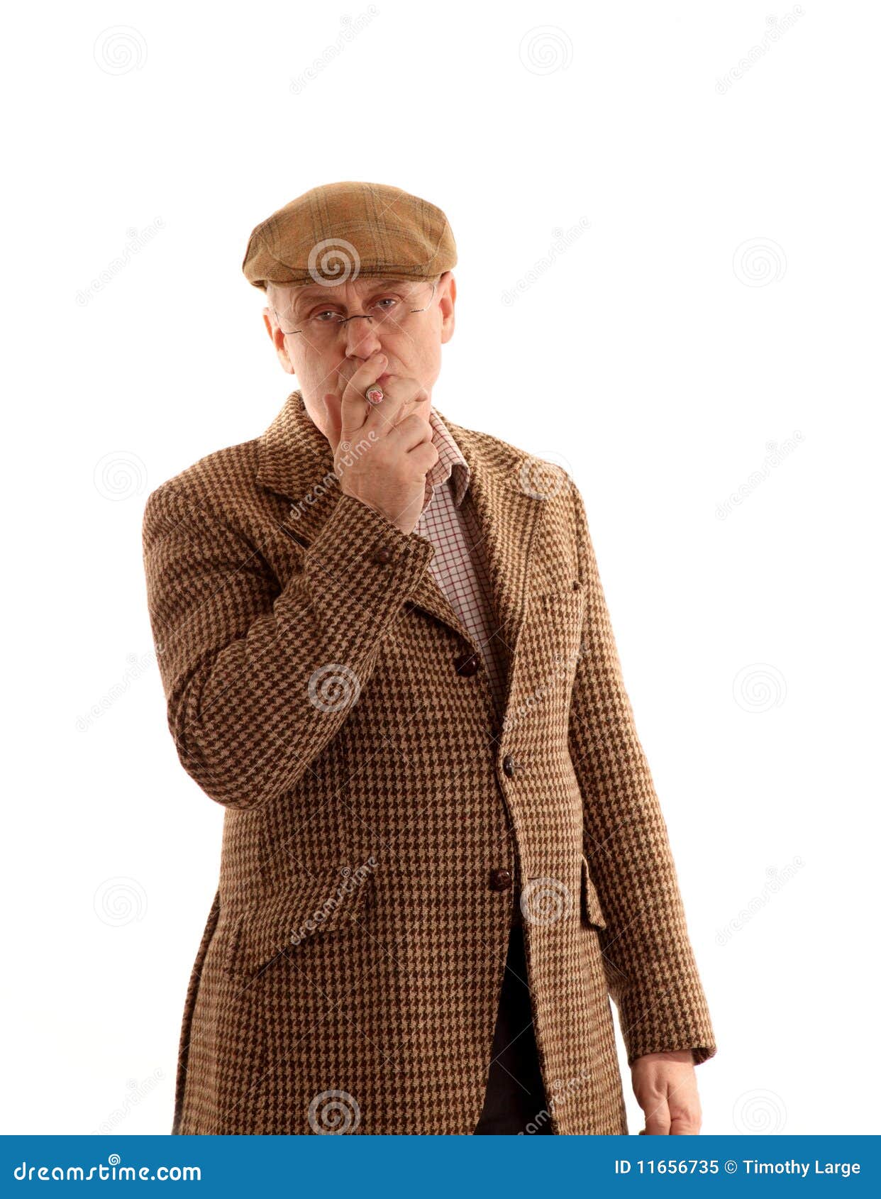 Mature English Countryman Smoking Stock Image - Image of jacket, glass ...