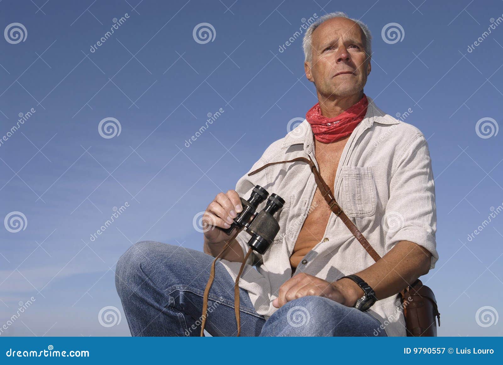 Mature explorer stock image. Image of adventurer, admiring - 9790557