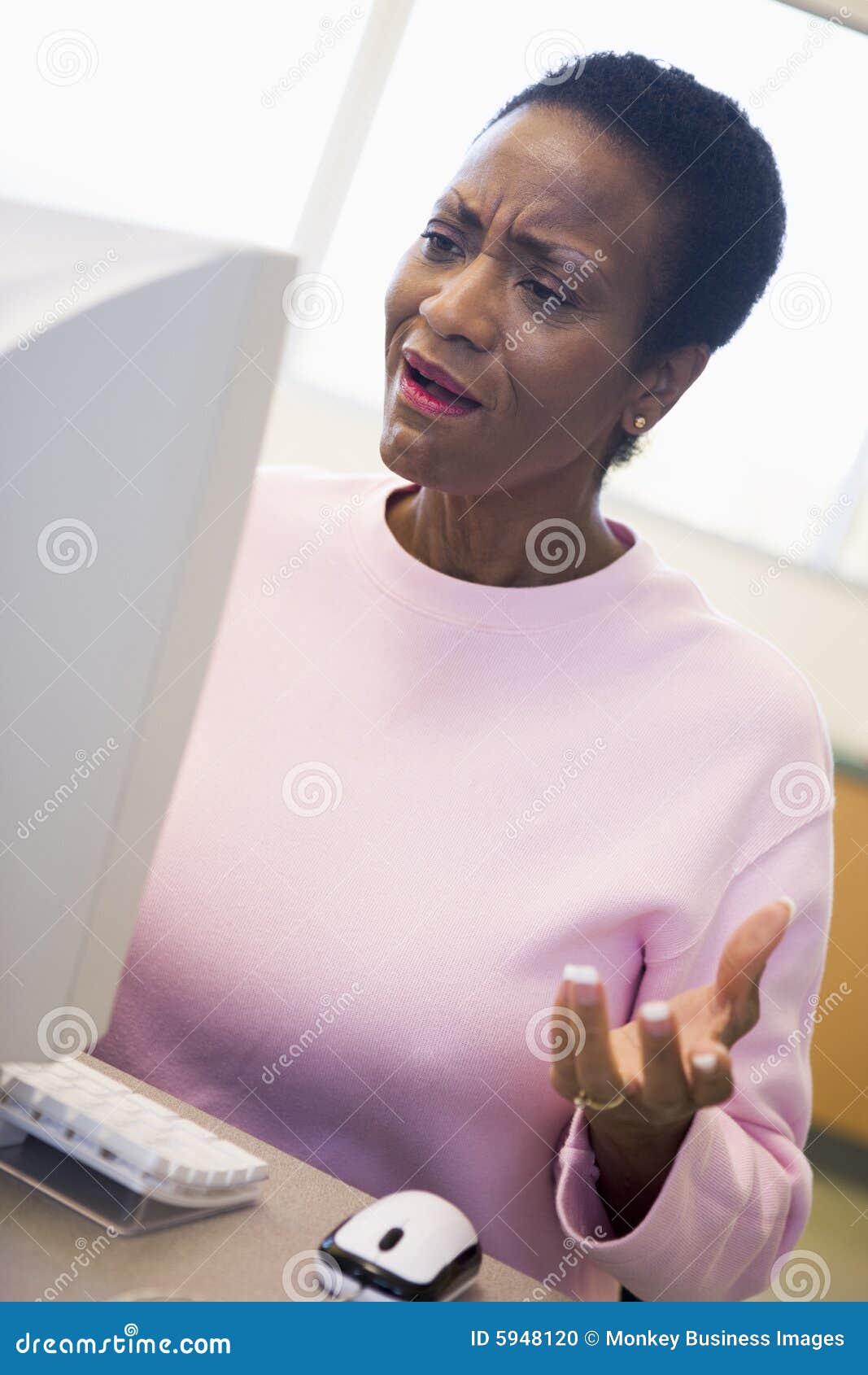 Mature Female Student Expressing Frustration Stock Photo - Image of ...