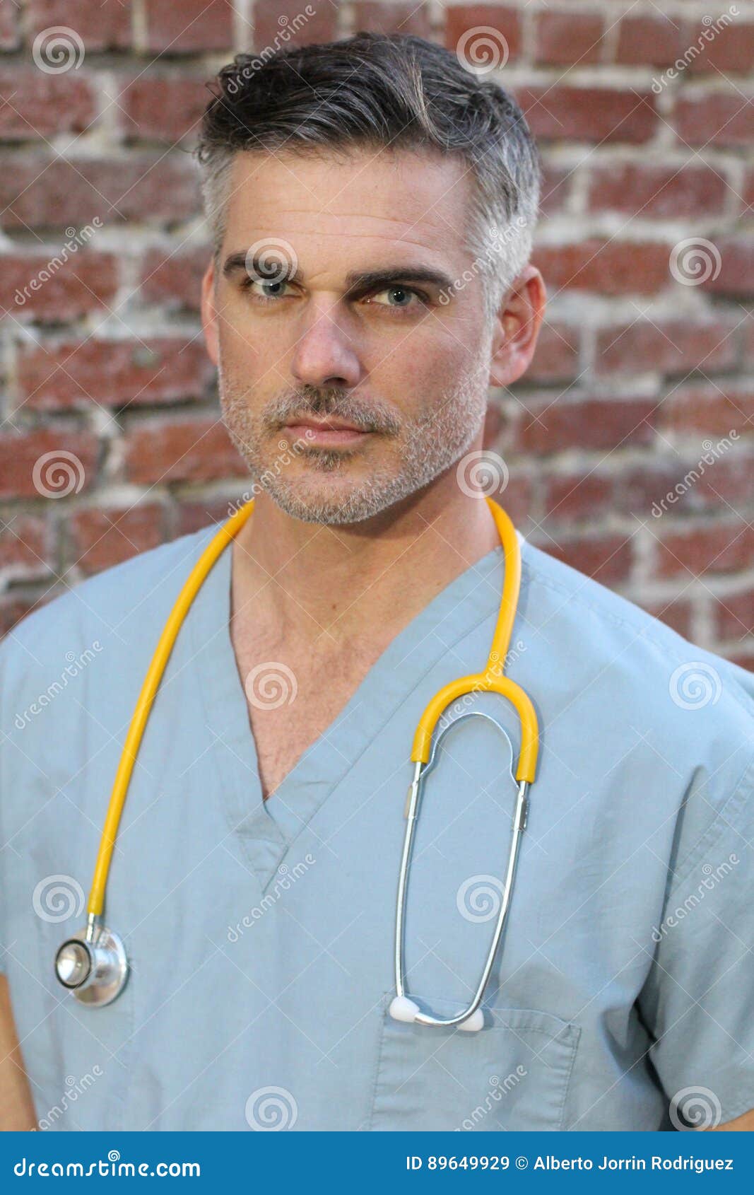 Mature Handsome Doctor Portrait Isolated Stock Image - Image of ...