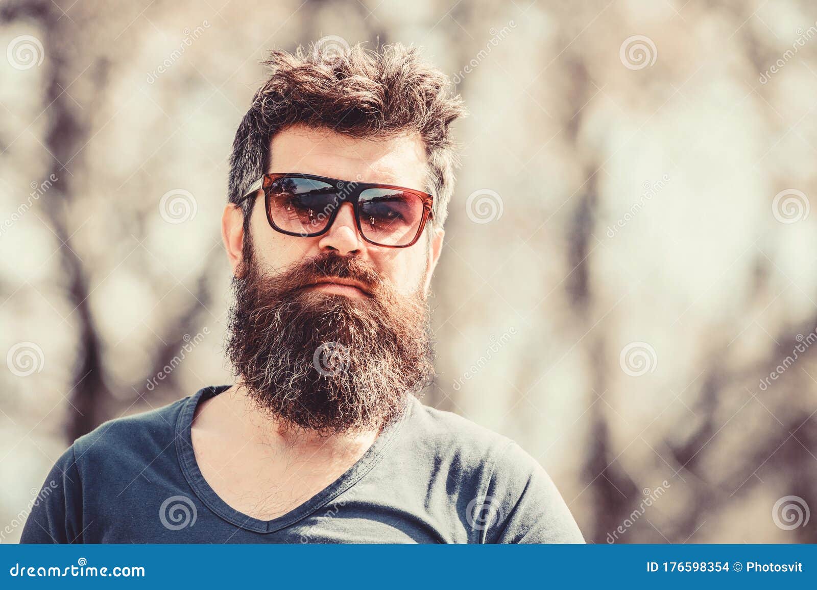 Mature Hipster With Beard Bearded Man Outdoor Beard Care And