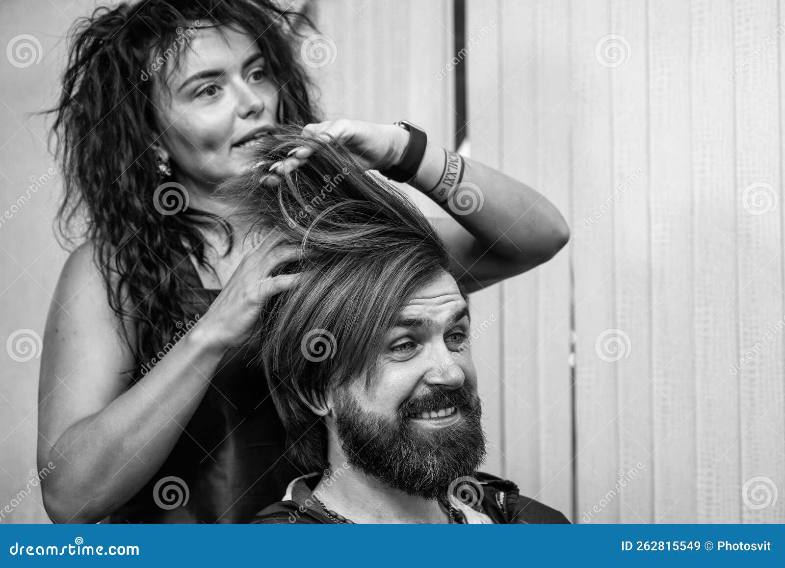Mature Hipster with Beard and Moustache Care His Hair in Barbershop ... Mature Hipster with Beard and Moustache Care His Hair in Barbershop ...