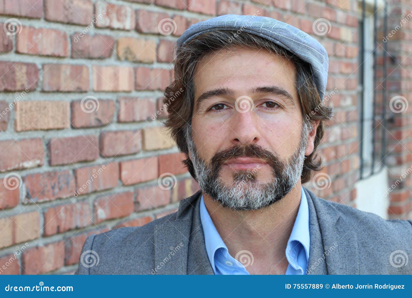 Mature Male Model in Classic Suit Wearing Classic Hat Stock Image ...