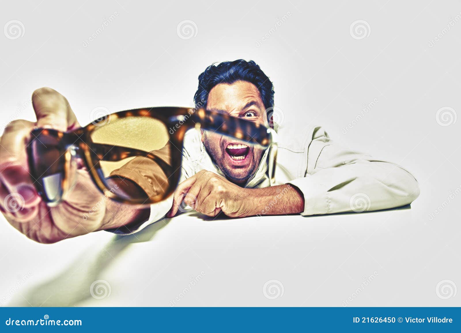 Mature Male Taking His Sunglasses Off Stock Photo - Image of cheerful ...
