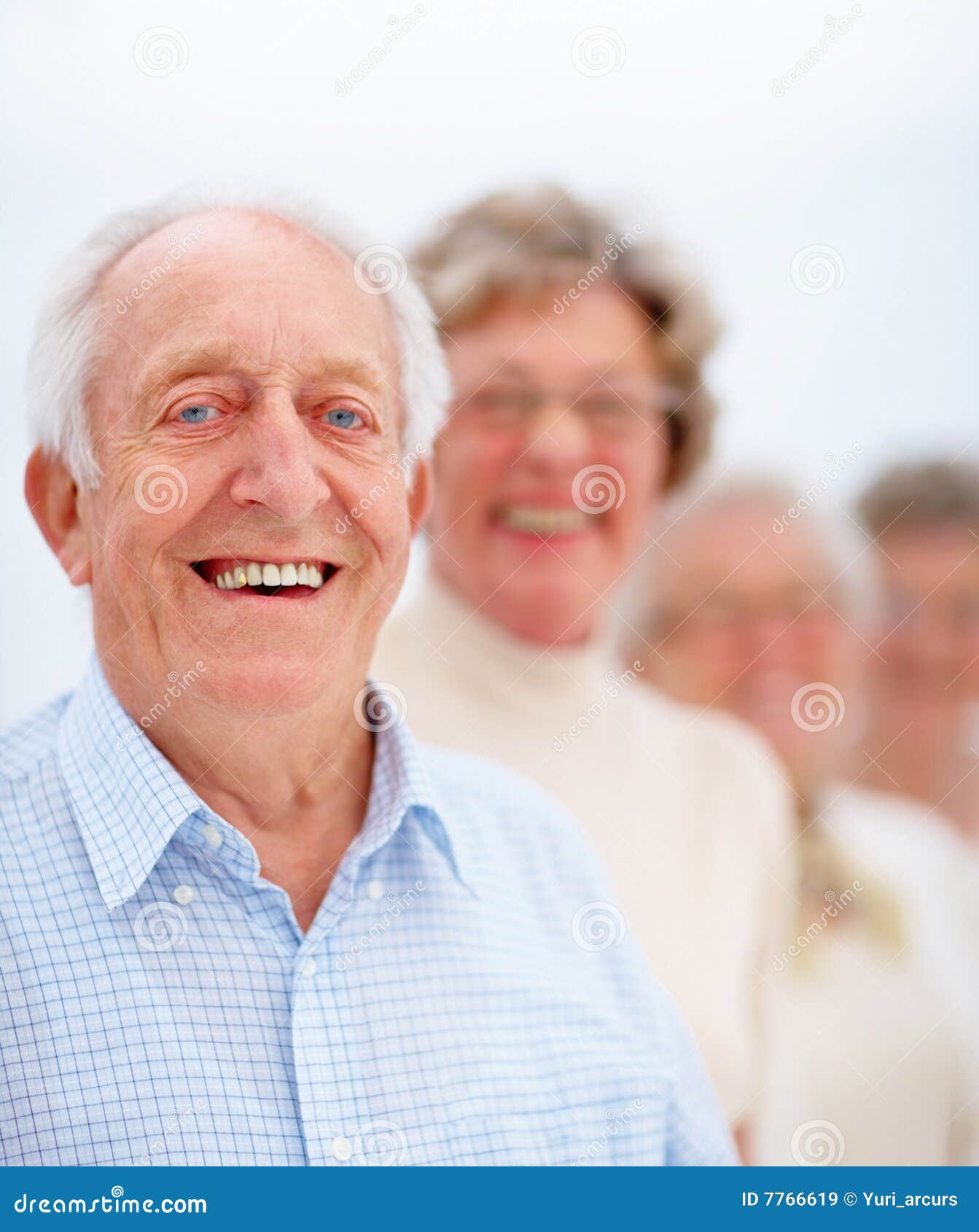 Mature Man in Front of a Group of Older People Stock Image - Image of ...
