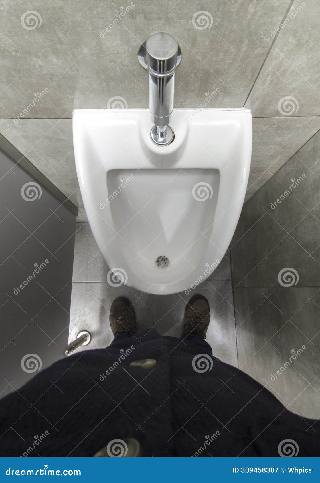 Mature Man in Front of a Urinal Stock Image - Image of manual, walls ...