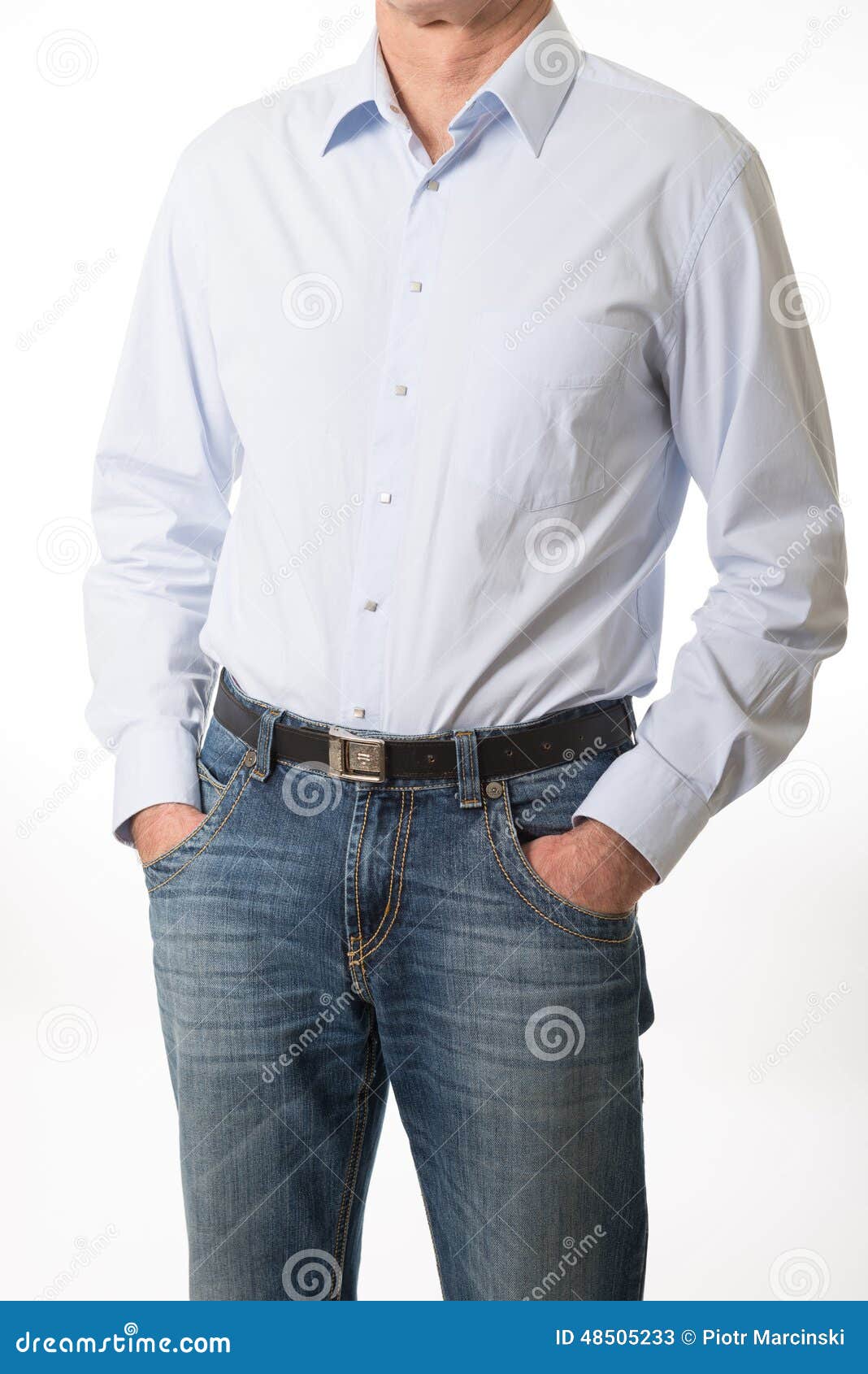 Mature Man with His Hands in Pockets Stock Image - Image of closeup ...