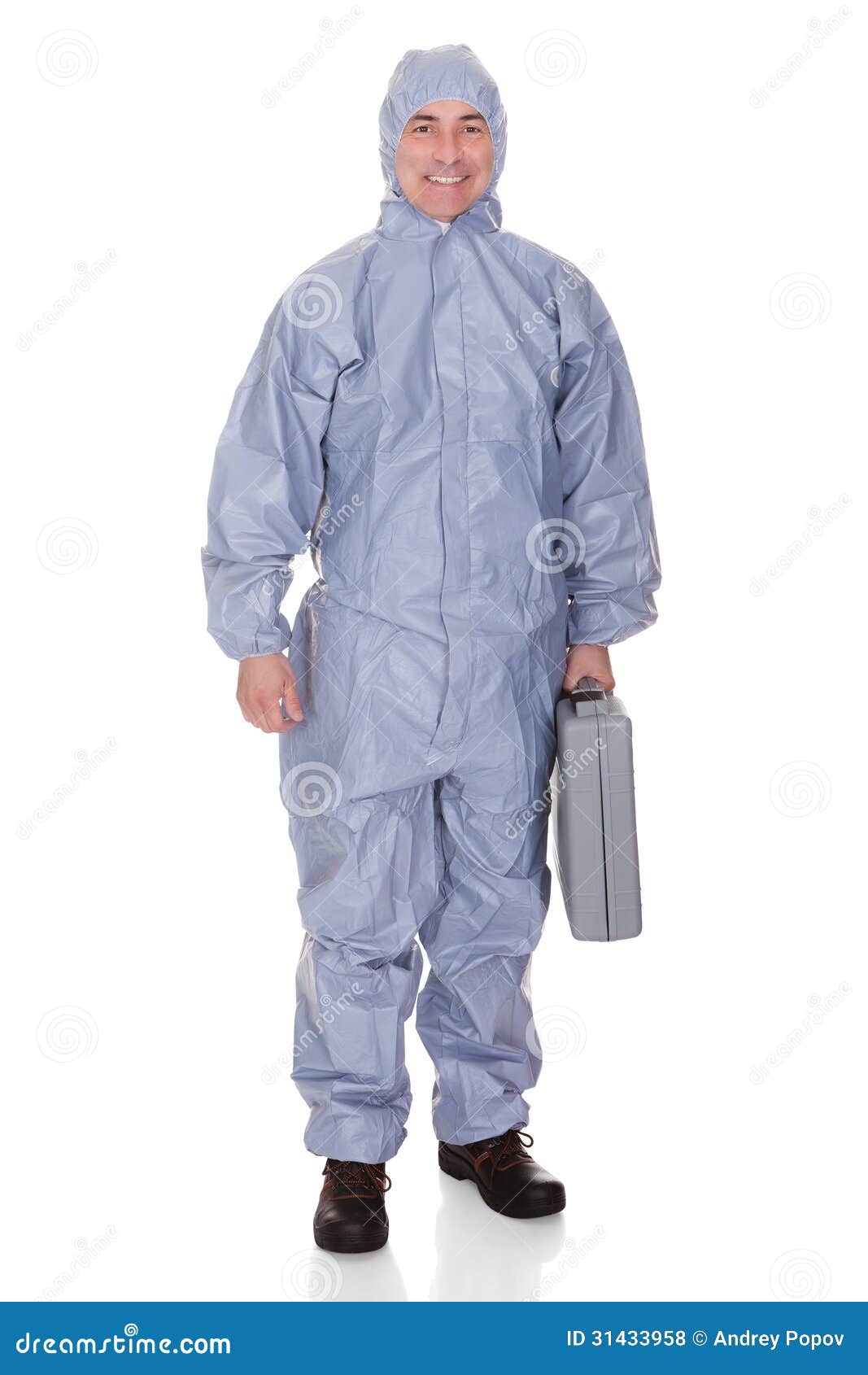 Mature Man with Protective Wear Stock Photo - Image of equipment ...