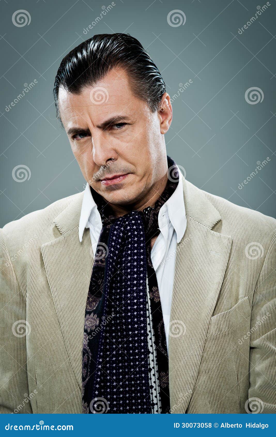 Mature Man with Serious Expression Stock Photo - Image of gangster ...