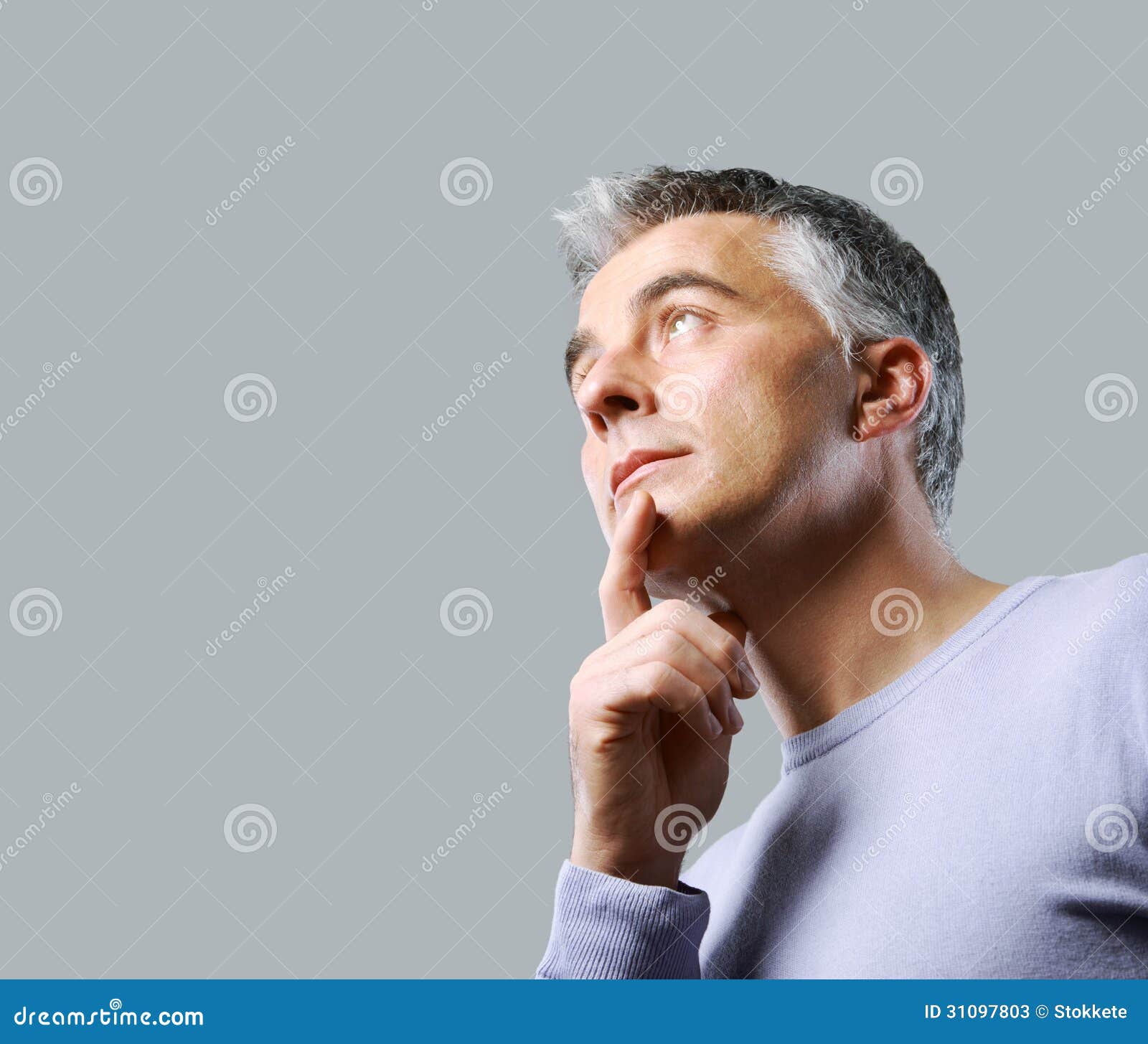 Mature man thinking stock image. Image of portrait, creativity - 31097803