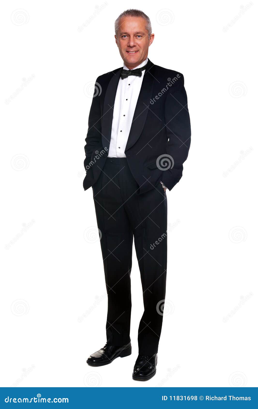 Mature Man in Tuxedo and Black Tie. Stock Photo - Image of length ...