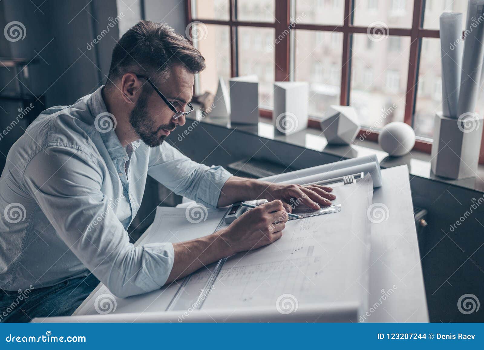 Mature man at work stock photo. Image of business, glasses - 123207244