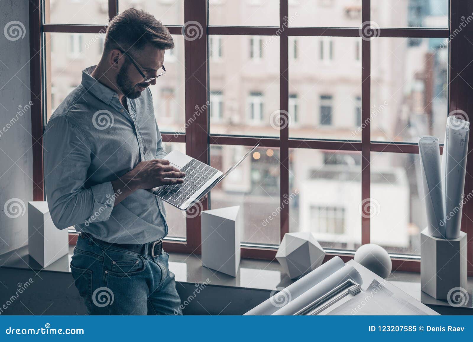 Mature Man in the Workplace Stock Image - Image of white, professional ...