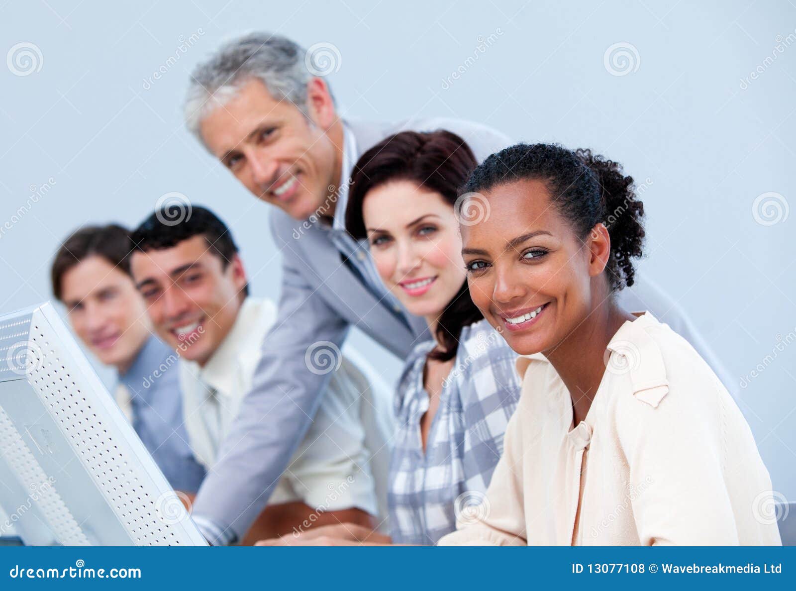 Mature Manager Checking His Employee S Work Stock Photo - Image of ...