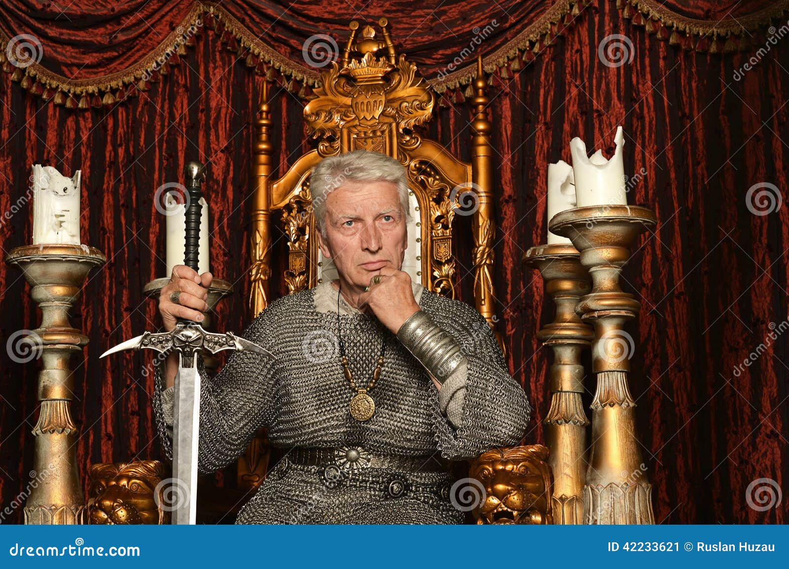 Mature Medieval knight stock image. Image of brave, armed - 42233621