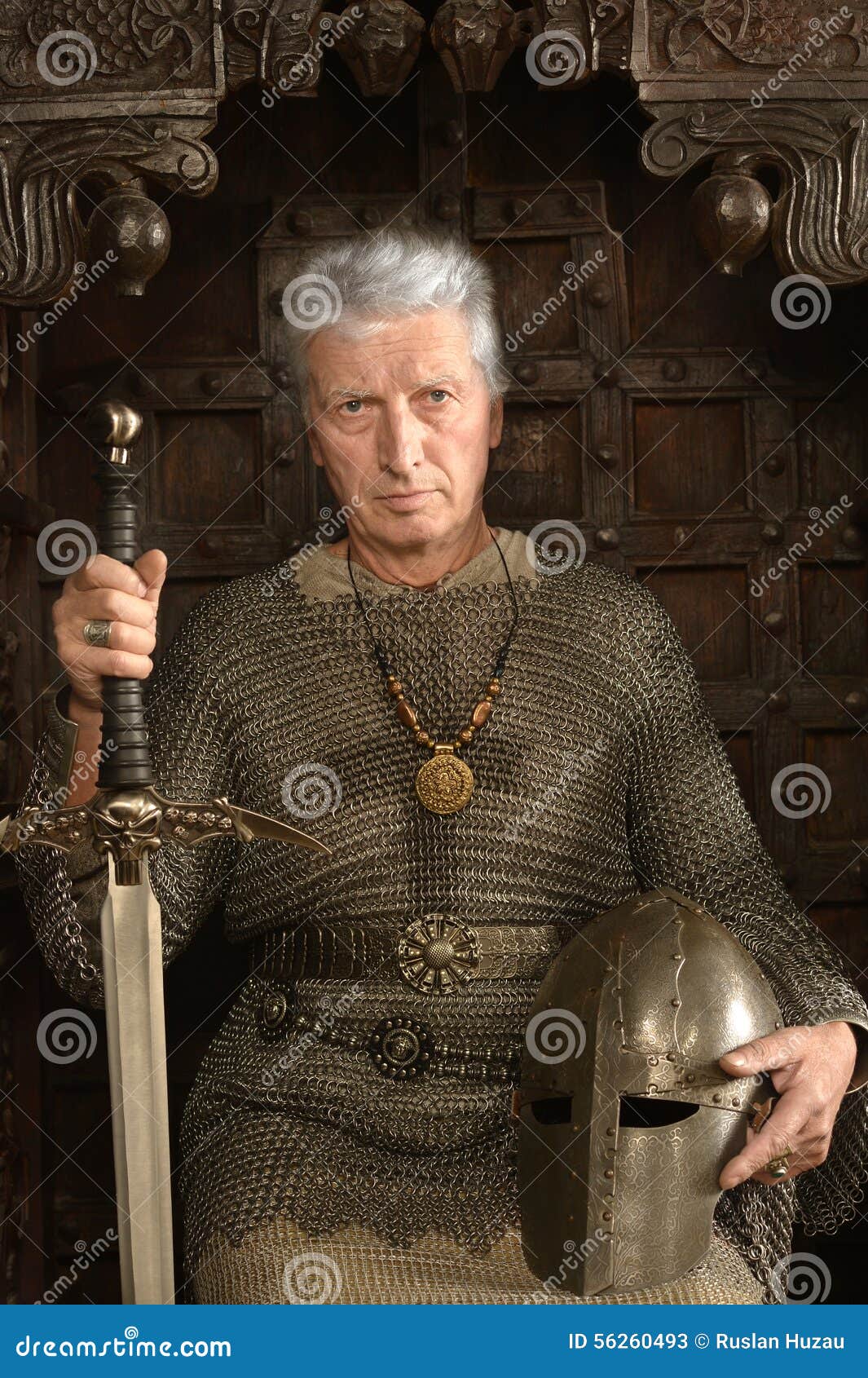 Mature Medieval knight stock image. Image of chain, crusades - 56260493