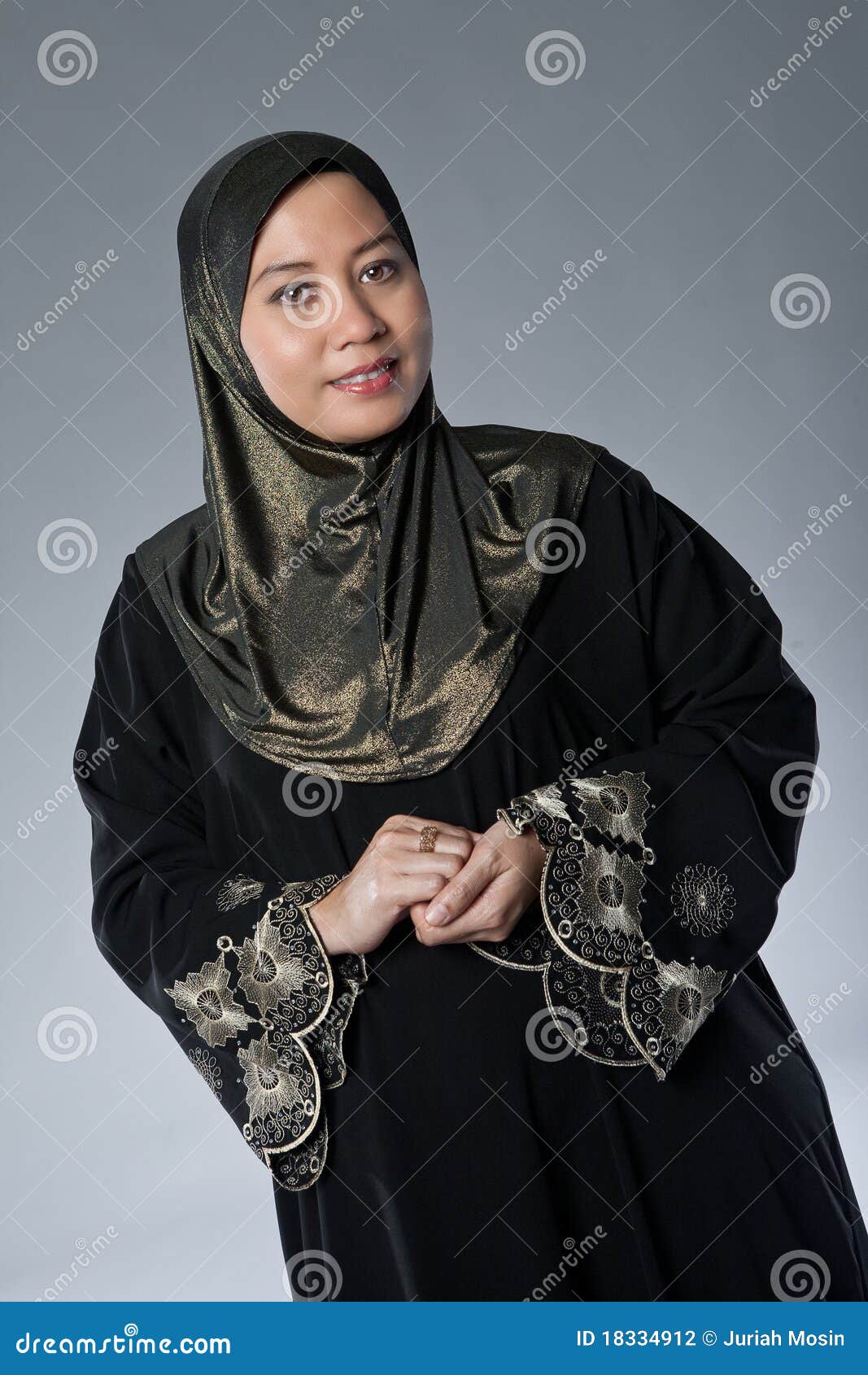 Mature Muslim Malay Woman in Studio Stock Photo - Image of muslim ...