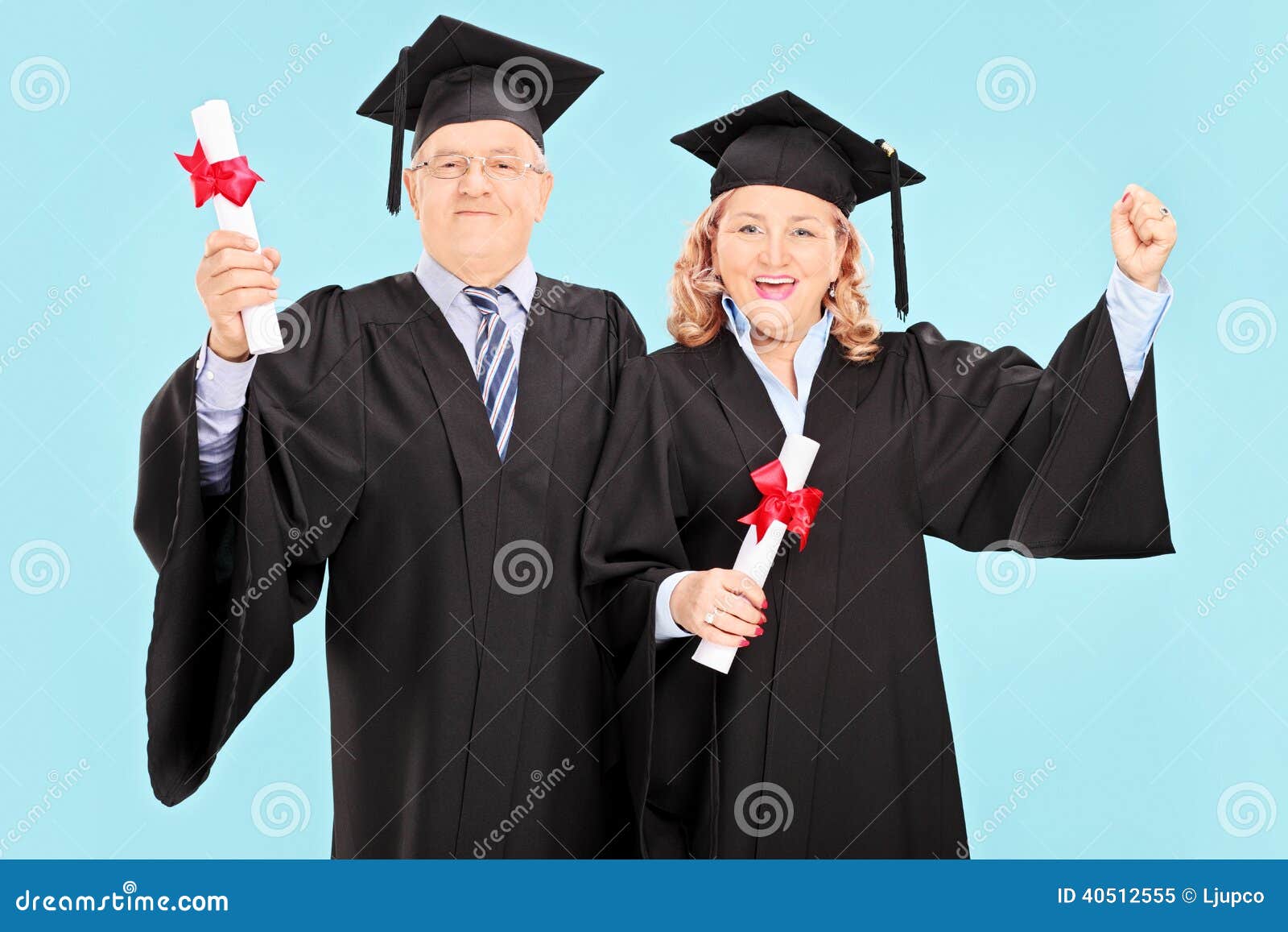 Mature People Celebrating Their Graduation Stock Image - Image of male ...