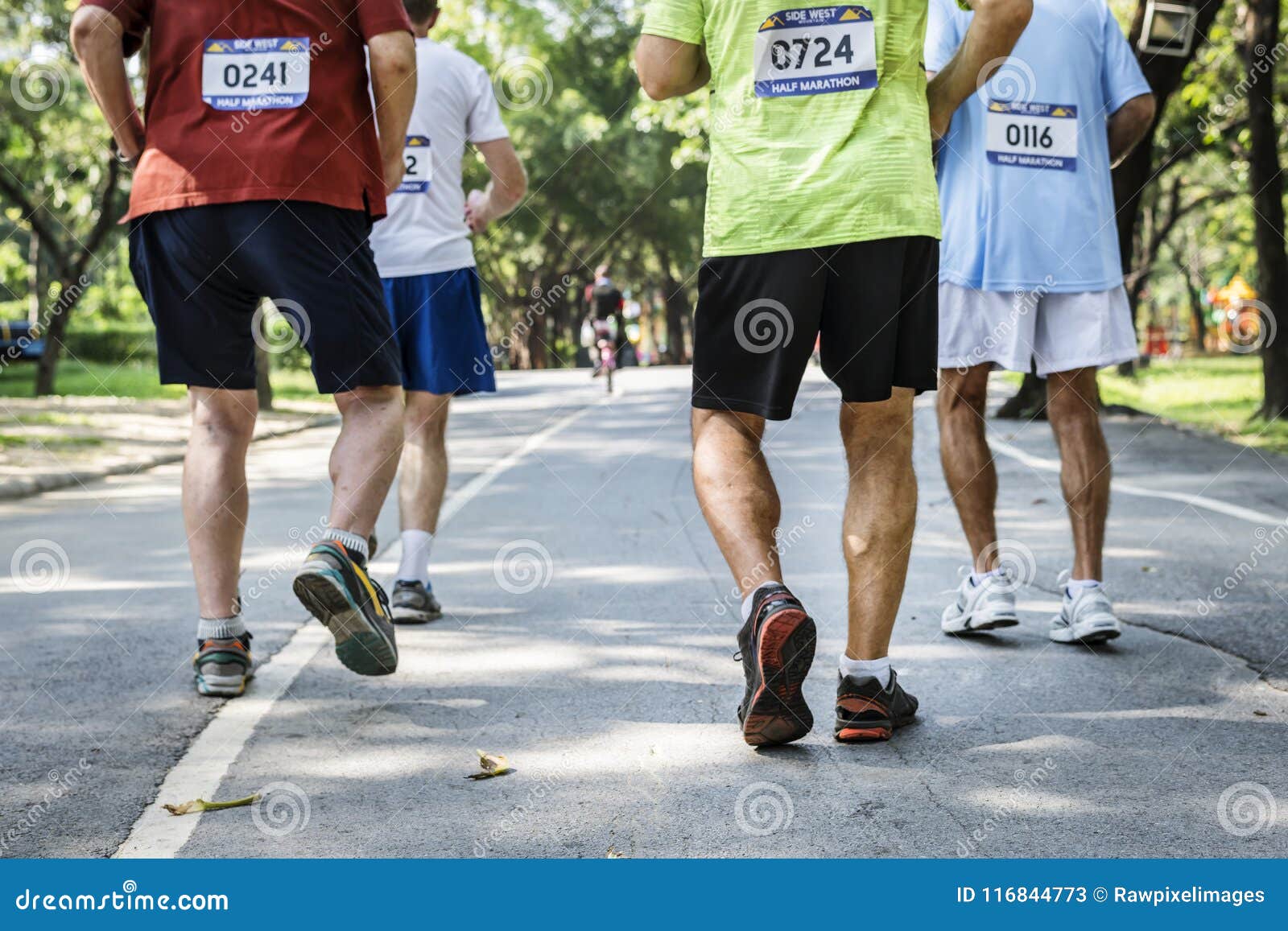 Mature Runners Running in a Race Stock Image - Image of jogging ...