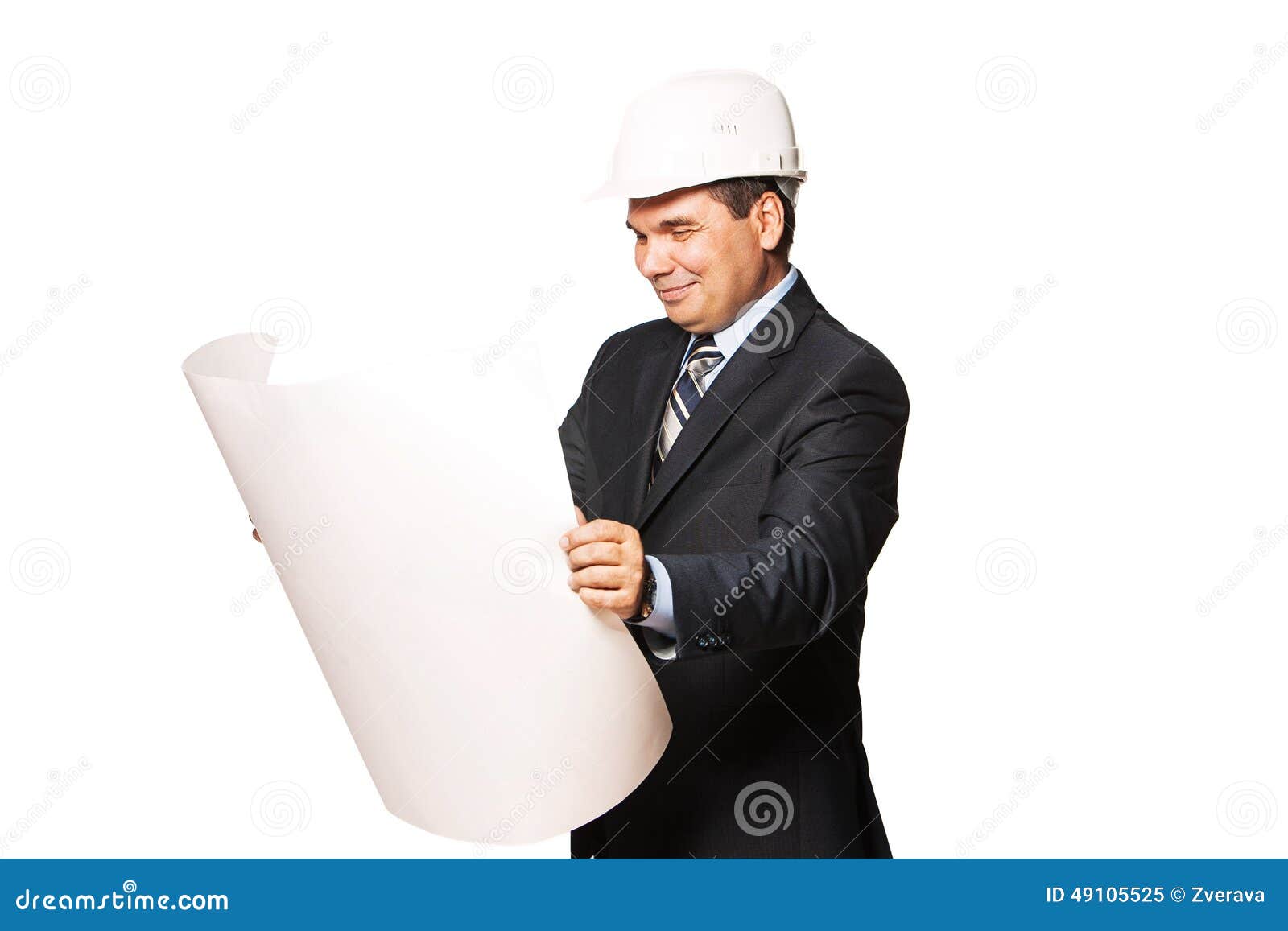 Mature Smiling Architect Holding a Building Plan, Stock Image - Image ... Mature Smiling Architect Holding a Building Plan, Stock Image - Image ...