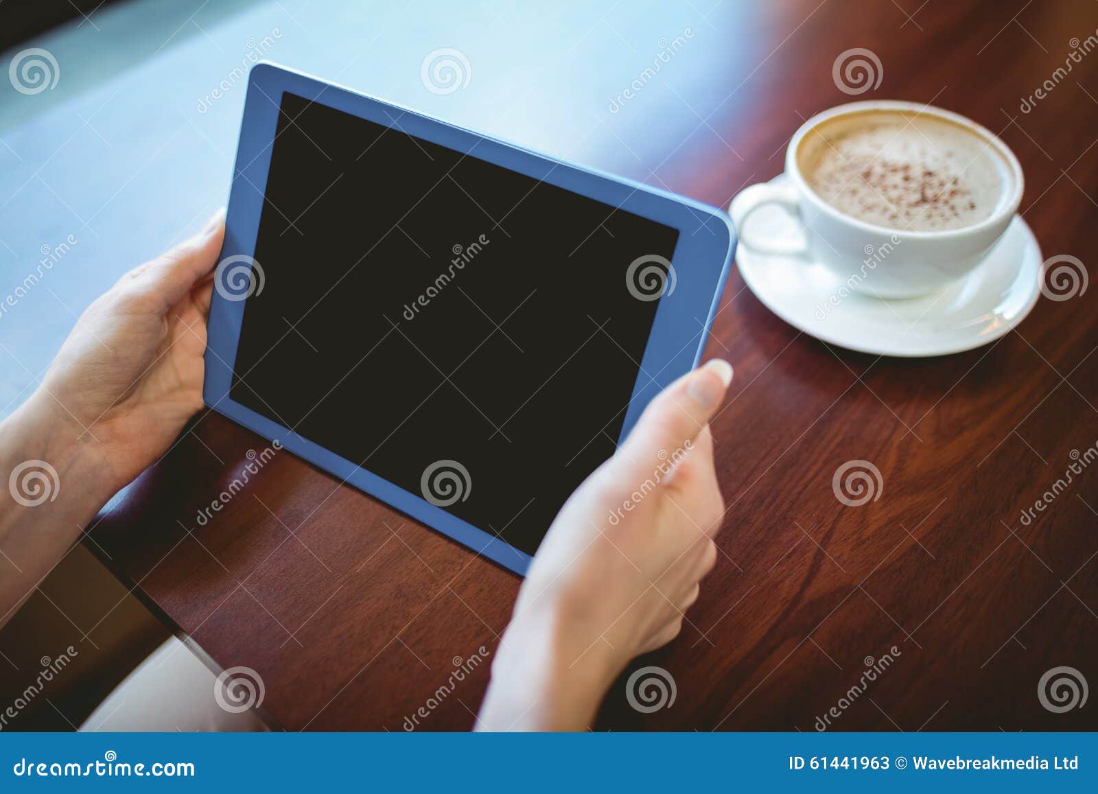 Mature Student Using Tablet in Cafe Stock Image - Image of college ...