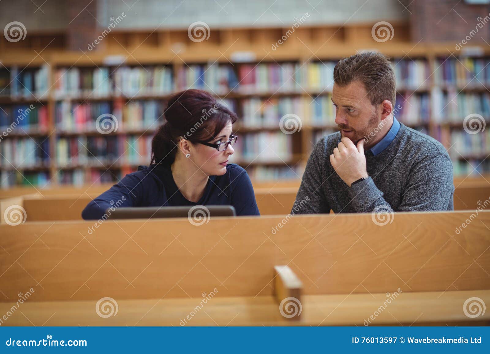 Mature Students Interacting with Each Other Stock Image - Image of book ...