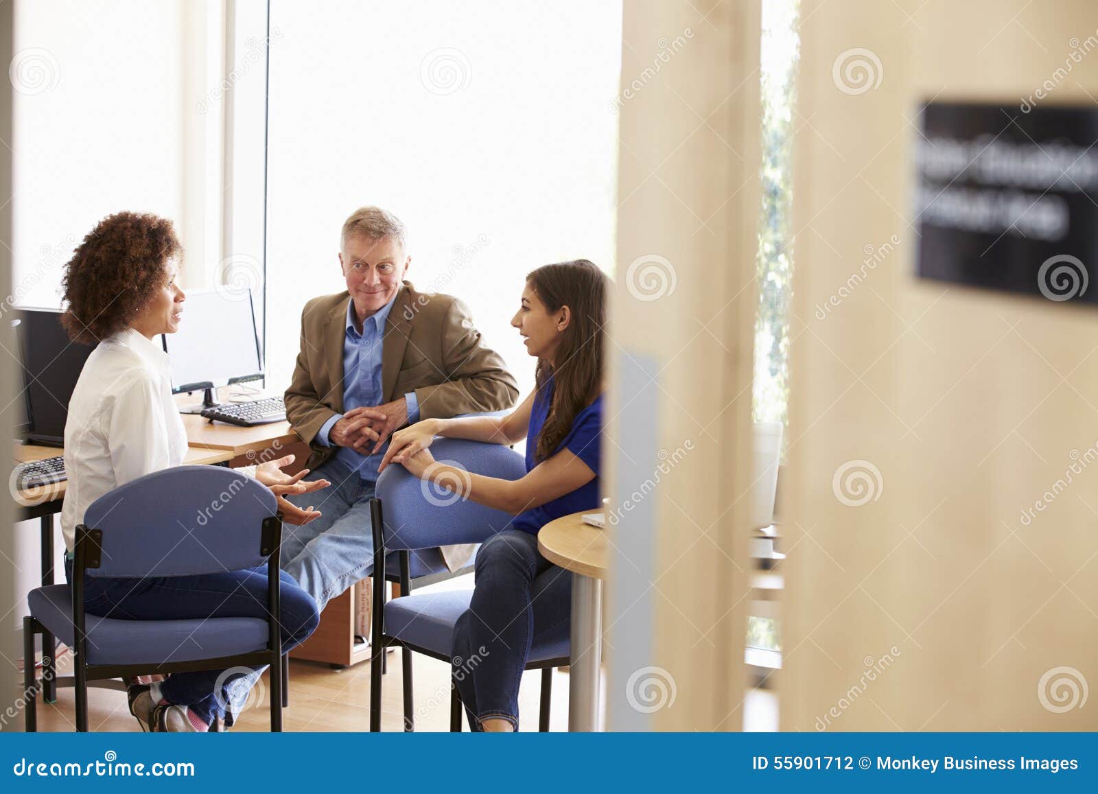 Mature Students Working in College Breakout Area Stock Photo - Image of ...